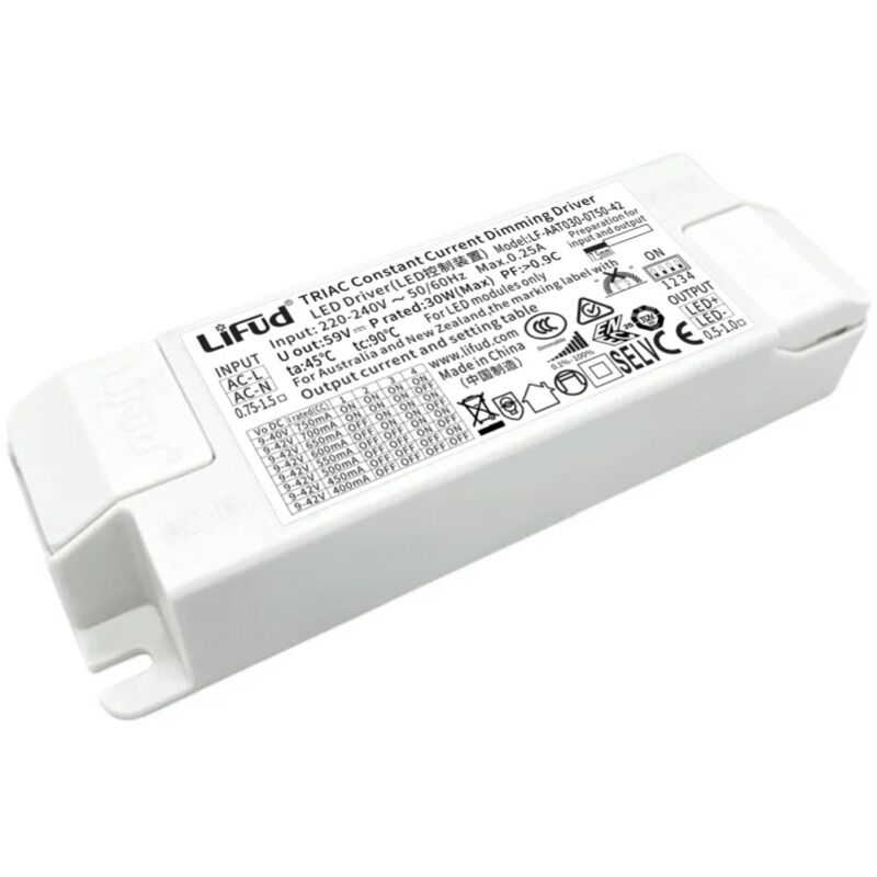 Driver LIFUD Dimmable Triac 220-240V Dip Switch LIFUD 30 W