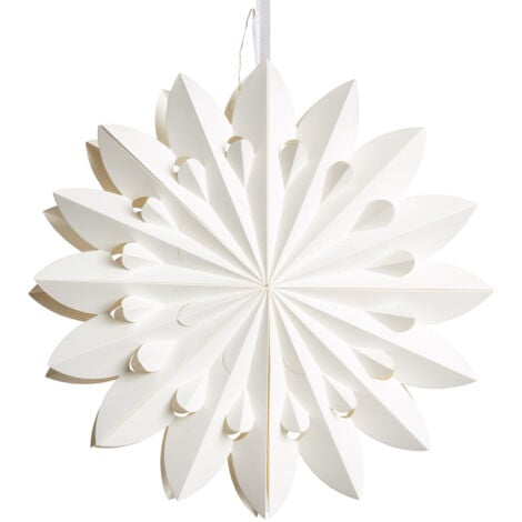 Étoile LED Carton à Pile Capella Blanc