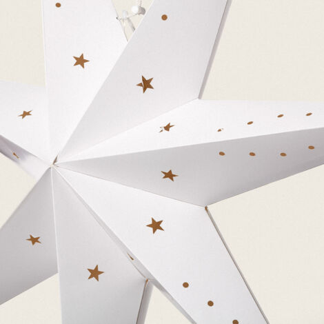 Étoile LED Carton à Pile Hadar Blanc