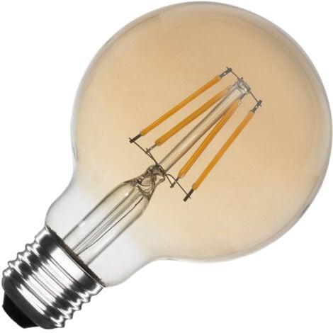 Ampoule LED Filament E27 6W 540 lm G80 Gold No Flicker 2700K Blanc chaud