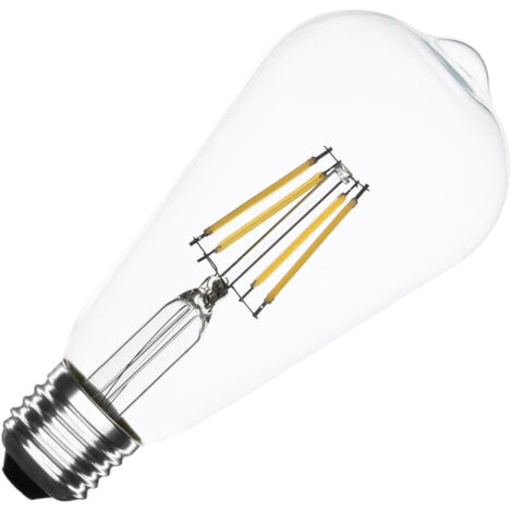 Ampoule LED Filament E27 6W 720 lm Dimmable ST64 No Flicker 2700K Blanc chaud