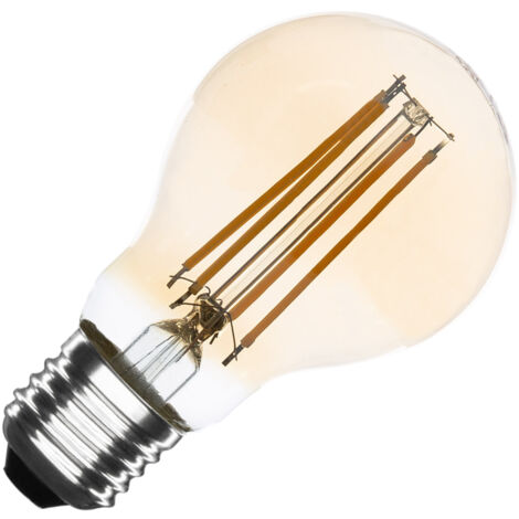 Ampoule LED Filament E27 8W 750 lm Dimmable A60 Gold No Flicker 2700K Blanc chaud