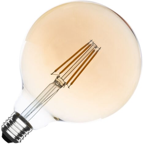 Ampoule LED Filament E27 8W 750 lm Dimmable G125 Gold No Flicker 2700K Blanc chaud