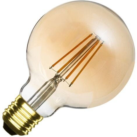Ampoule LED Filament E27 6W 600 lm Dimmable G95 Gold No Flicker 2700K Blanc chaud