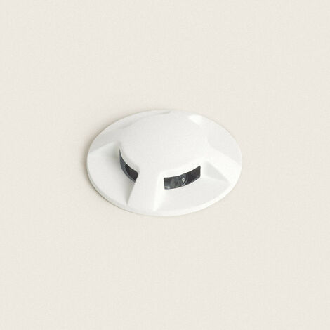 Balise Extérieure LED 3W Encastrable au Sol Letso 4L Blanche Blanc ...