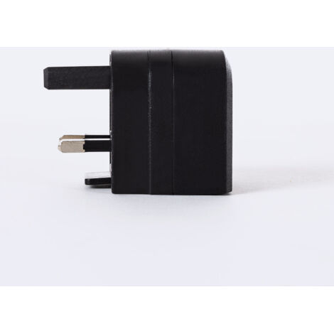 Adaptateur de Prise Type E (EU) à Prise Type G (UK) Noir