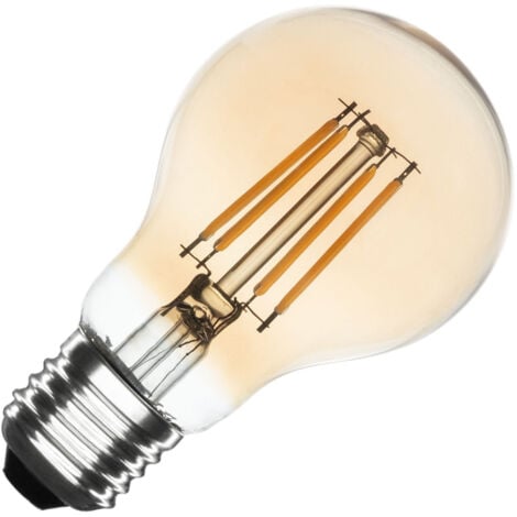 Ampoule LED Filament E27 6W 540 lm Dimmable A60 Gold No Flicker 4000K Blanc neutre