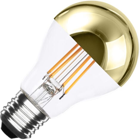 Ampoule Filament LED E27 8W 800 lm A60 Dimmable Gold Reflect No Flicker 2200K Super chaud