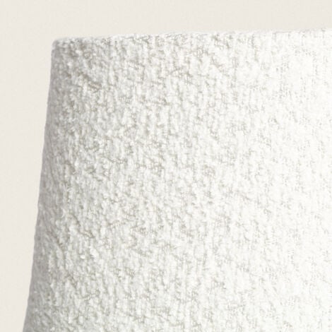 Abat-jour Lampe Toile Micaela Blanc