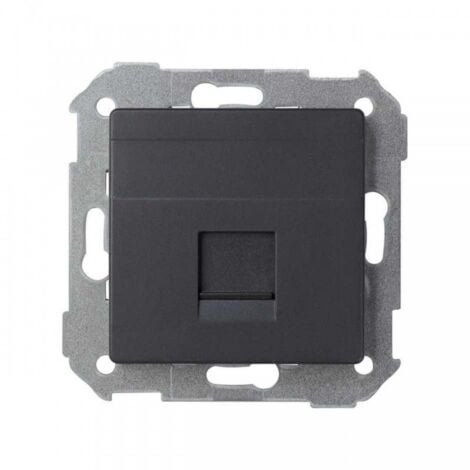 Plaque Prise RJ45 SIMON 82 Concept 8200005 Noir mat