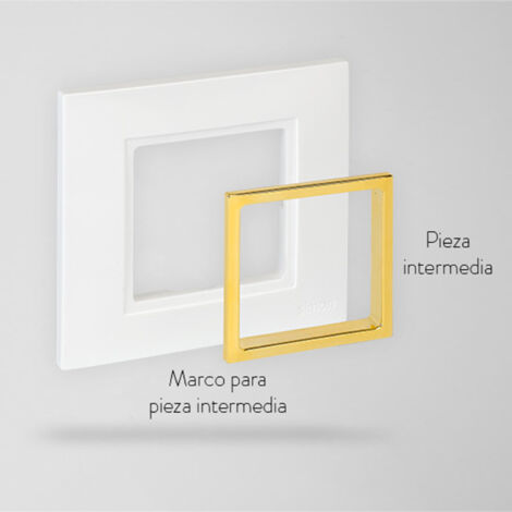 Cadre pour Pièce Intermédiaire 1 Emplacement SIMON 27 Play Doré