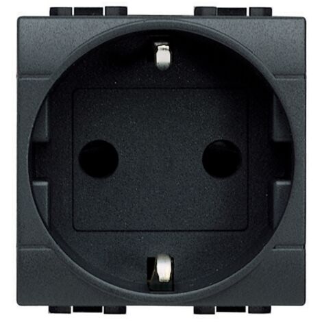 Kit Prise Type F Schuko 2P+T 16A BTicino Living Light Anthracite