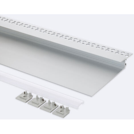 Profilé Aluminium Intégration Plâtre/Placo pour Ruban LED jusqu'à 12 mm ...