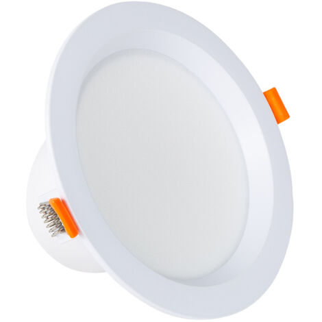 Downlight LED 12W Rond LUX CRI90 Coupe Ø 125 mm IP44 No Flicker 5000K Blanc froid