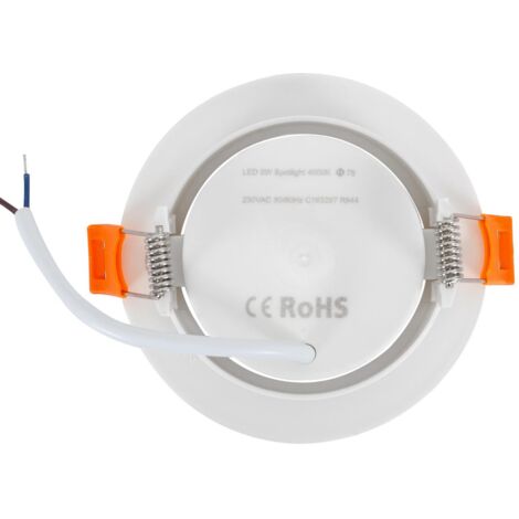 Spot Downlight LED 5W Rond SOLID Slim Coupe Ø 75 mm 3000K Blanc chaud
