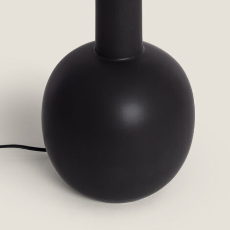 Lampe de salon en porcelaine noire Guldan éclairage tamisé cosy ...