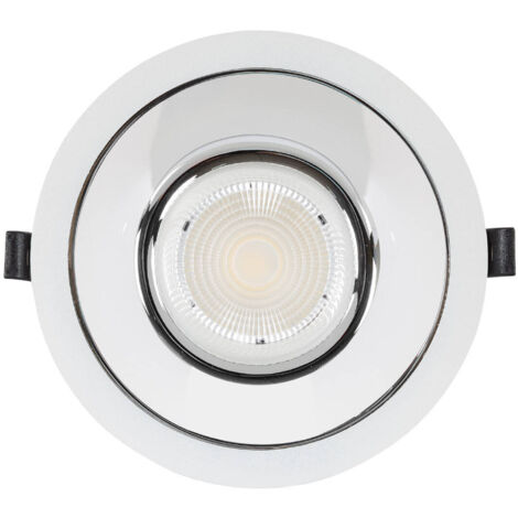 Downlight LED 25W Rond Premium CRI90 LIFUD Coupe Ø 140 mm Blanc froid No Flicker 6000K