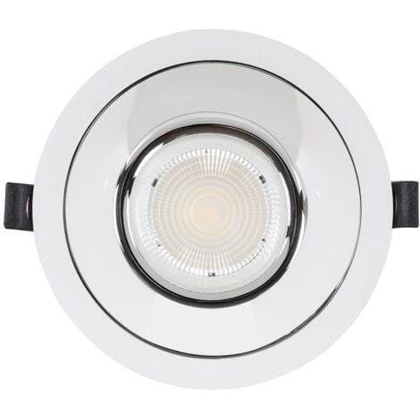 Downlight LED 18W Rond Premium CRI90 LIFUD Coupe Ø 115 mm No Flicker 6000K Blanc froid