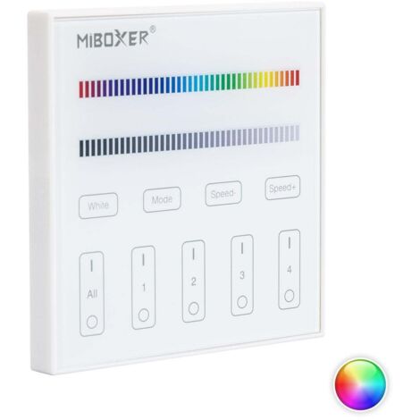 Télécommande Murale RF 220-240V AC pour Variateur LED RGBW 4 Zones RF ...