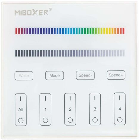 Télécommande Murale RF 220-240V AC pour Variateur LED RGBW 4 Zones RF ...