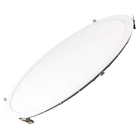 Spot Encastrable Dalle LED Ronde Extra-Plate 48W Coupe Ø 585 mm Downlight Panel Blanc Neutre ...