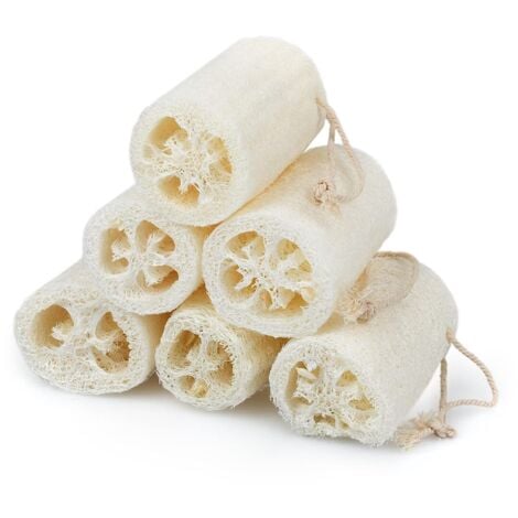 Chiffon, microfibre et lingette-Natural Loofah Sponge Le melon dur ...