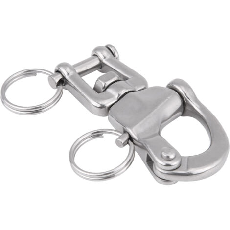 Manille à ressort rotatif pour fourche marine, connecteur de chaîne en ...