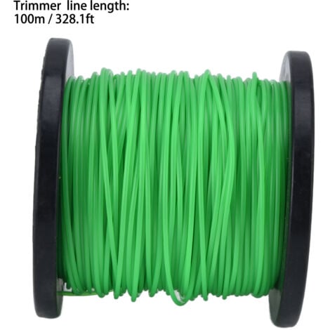 Fil Nylon pour Coupe Bordure débroussailleuse 2,0 mm x 100 M Universel DIY Bobine Fil pour Coupe ...