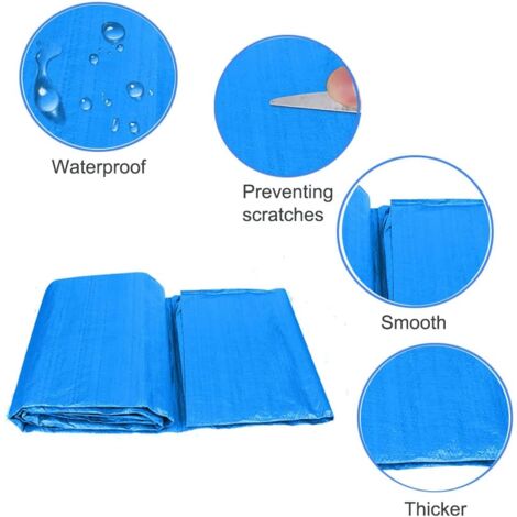 Tapis de Sol pour Piscine, Hors Terre Tapis de Protection Bleu ...
