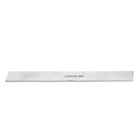 Outil de tournage pour tour en acier rapide HSS, barre carrée en acier blanc (3 x 20 x 200 mm)