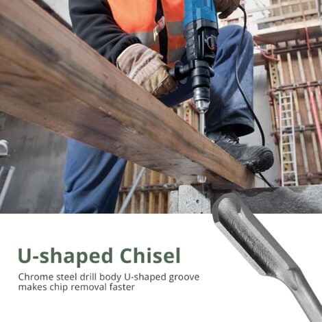 Ensemble de 4 burins à béton, jeu de forets pour marteau perforateur ...