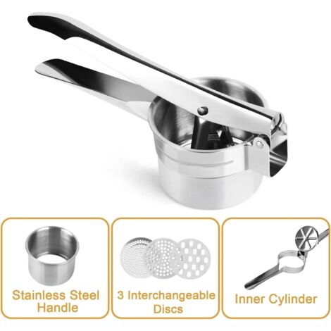 Manual Potato Ricer, Thickening Stainless Steel Potato Press, Spaghetti ...