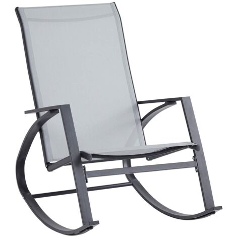 Rocking Chair Rebecca Mobili Sadafuly 94x104x60 Steel Polyester Light ...