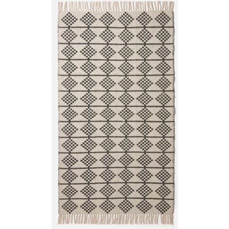 HOMESCAPES Webteppich Adana mit Rautenmuster 90 x 150 cm ...