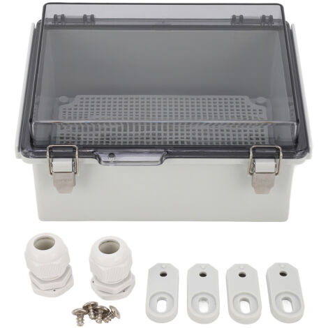 LYCXAMES - Caja de conexiones universal para exteriores con cubierta transparente gris, caja de ...