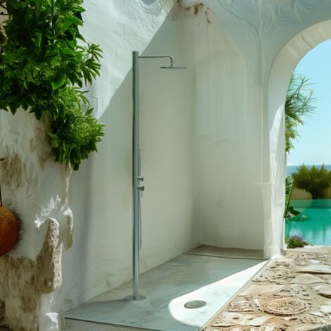 Swiss Aqua Technologies Ducha exterior con agua caliente y fría, en ...