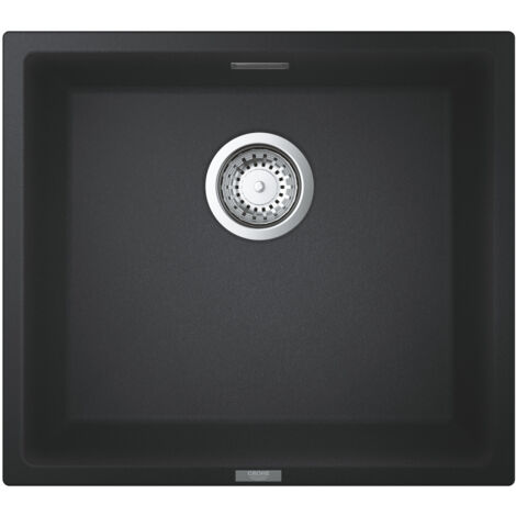 Grohe Kit Fregadero Cuarzo Negro Granito K700 417 x 366mm + Minta Negro ...