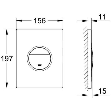 Grohe Placa de accionamento Nova Cosmopolitan para inodoro (38765000)