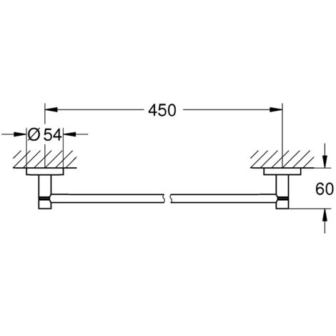 Grohe Essentials Set de 2 ganchos de pared con fijación invisible ...