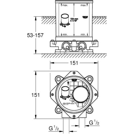 Grohe Mezclador monomando de baño/ducha Essence de 1/2' (23491001-set)
