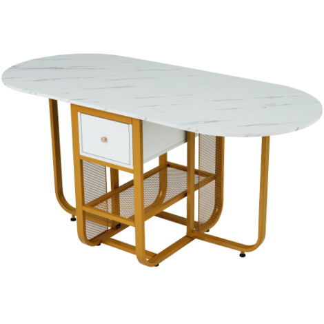Table à manger escamotable multifonctionnelle avec espace de rangement ...