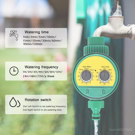Programmateur Arrosage Automatique, Minuterie d'arrosage de Robinet de Tuyau Arroseur LCD ...
