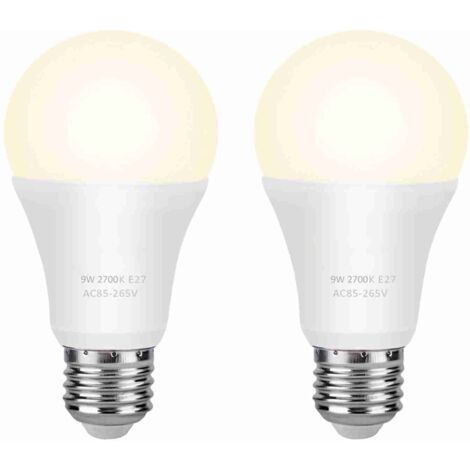 Ampoule Led e26/e27 9w Équivalent à 60w Halogène Blanc Chaud 2700k 600lm Ampoule Led Standard ...