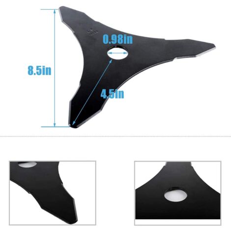 Lame de débroussailleuse 30,5 cm x 3T avec kit d'entretien pour tondeuse à gazon