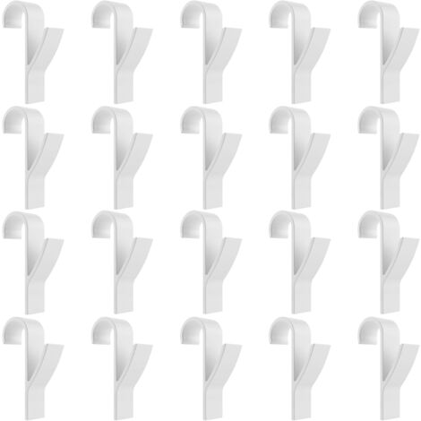 20 Pack White Radiator Hooks, ABS Plastic Radiator Hooks, Heated Towel ...