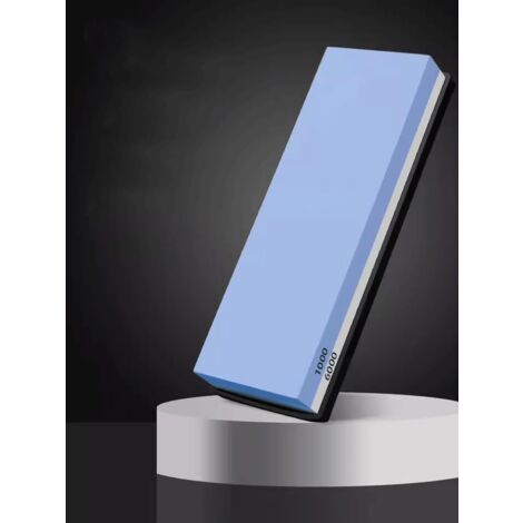 Pierre à Aiguiser 1000/6000 , Aiguiseur de Couteau Professionnel 2-en-1 Pierre à Affûter Double ...