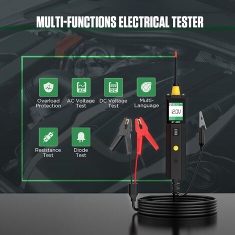Testeur de tension automobile BT250 12 V/24 V, testeur de tension ...