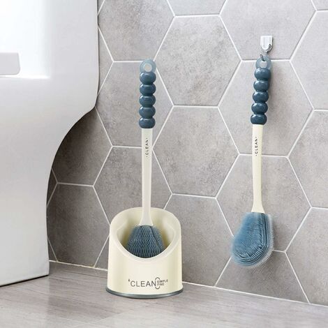 Brosse de Toilette Brosse WC en Silicone Antibactérienne balayette WC ...