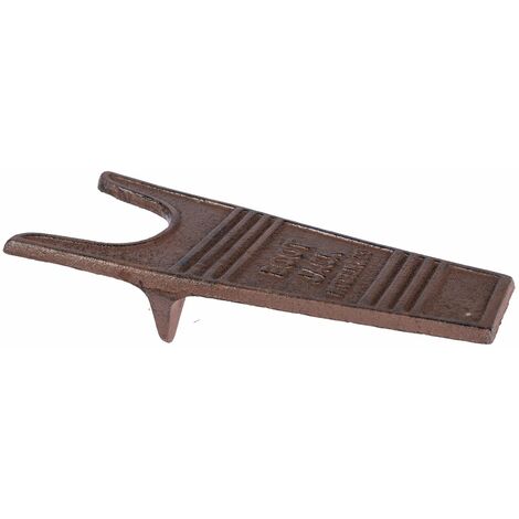 HOMESCAPES Tire-botte et chaussures en fonte marron