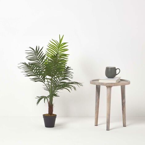 HOMESCAPES Mini-Palmier artificiel vert en pot, 70 cm